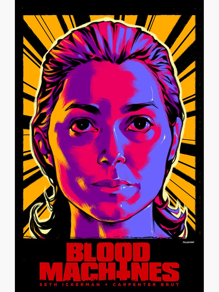 "Blood Machines Movie Art Variant 1 of 4 Mima" Sticker by PhilRayArt ...