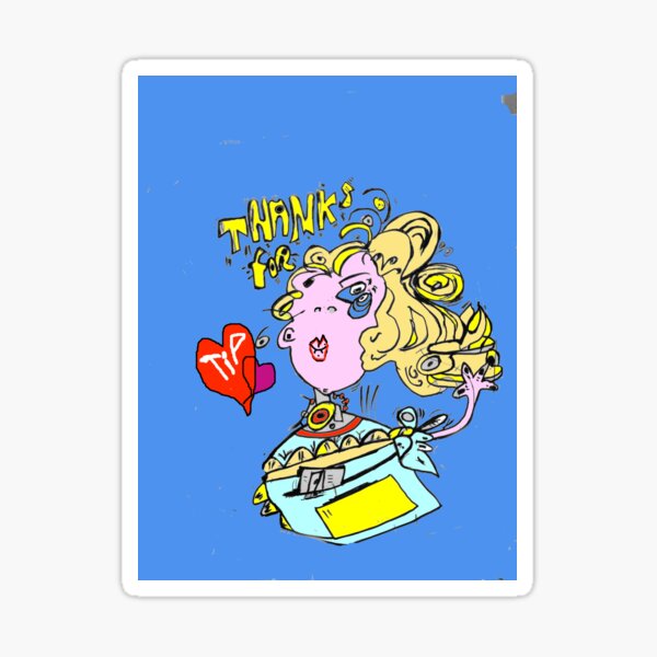 "58. Tipping" Sticker by inkbarth | Redbubble