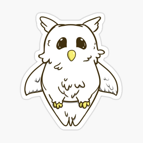 "Chibi Snow owl Green ver" Sticker by Kimberly-girl | Redbubble