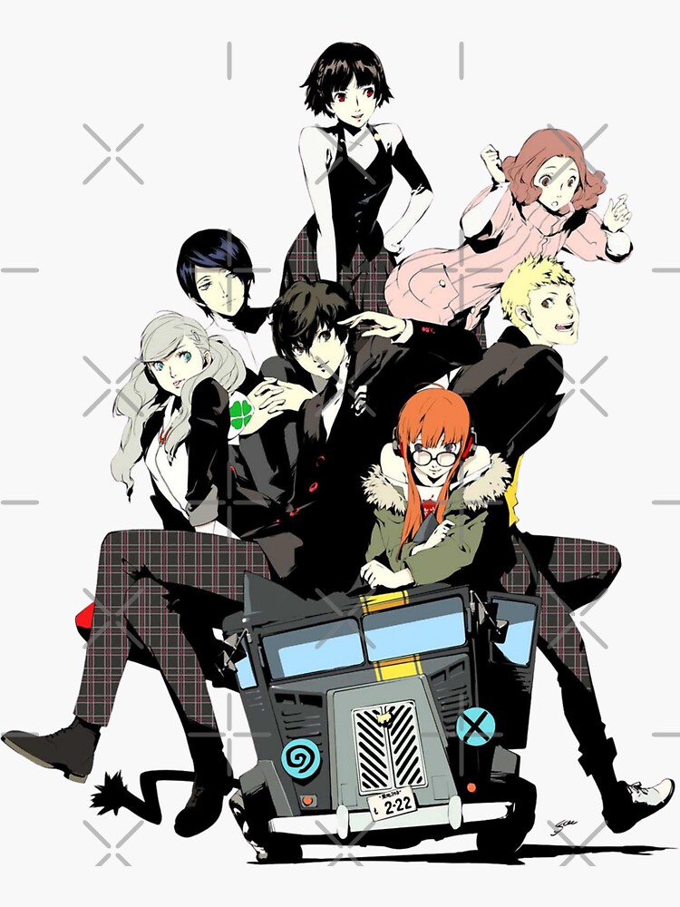 "Shin Megami Morgana Mini Bus " Sticker for Sale by Catmander | Redbubble