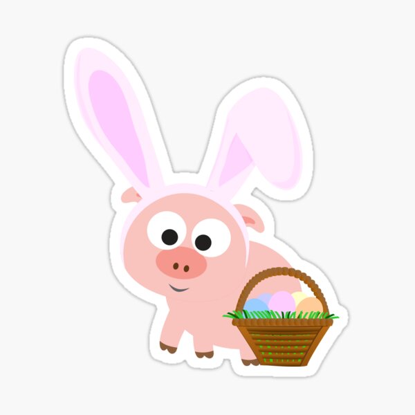 "Easter Pig" Sticker for Sale by Eggtooth | Redbubble