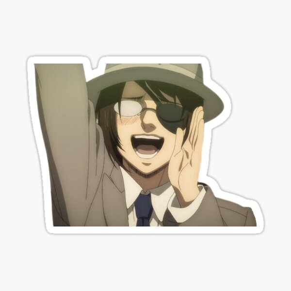 "Hange in suit" Sticker by Chaiser | Redbubble