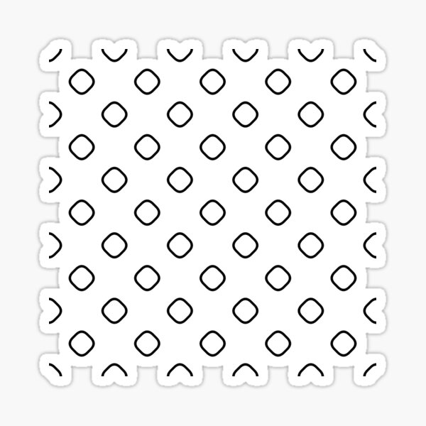 "Black & White Squares / Dots Collection " Sticker by ProdKnit | Redbubble