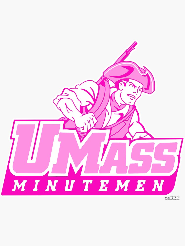"UMass Amherst Pink Logo" Sticker by cs332 | Redbubble