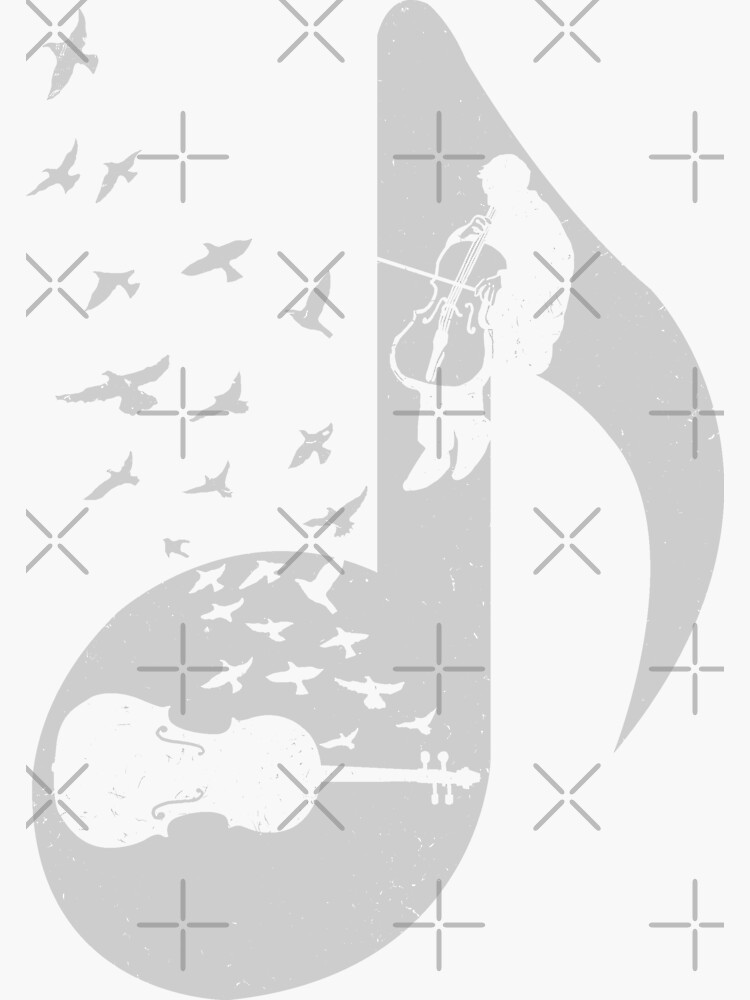 "Musical Note - Cello" Sticker for Sale by barmalisiRTB | Redbubble