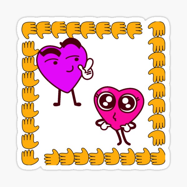 "Handy Heart" Sticker by RubtifyWonders | Redbubble