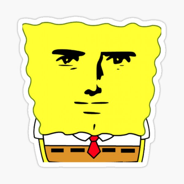 "Spongebob Funny Face Meme" Sticker by Megashop23 | Redbubble