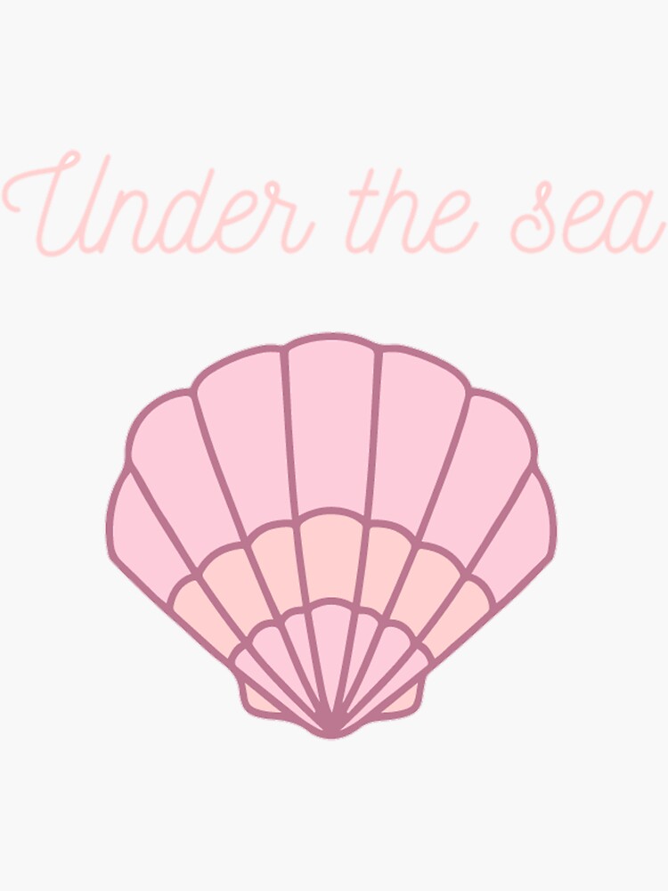 "Pink Seashell print" Sticker for Sale by CQstudio | Redbubble