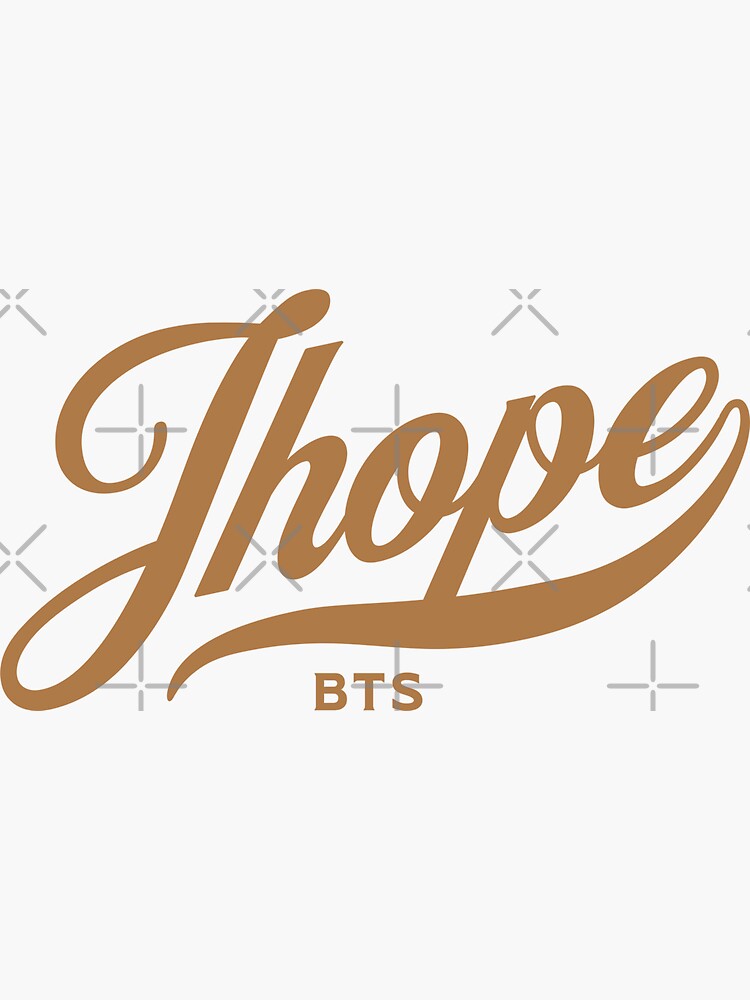"BTS Jhope Jung Hoseok name typography" Sticker for Sale by Morcawork ...