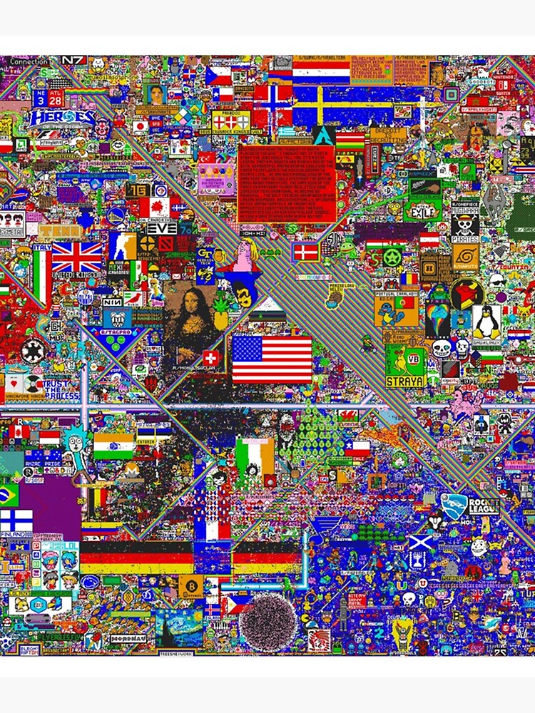 "rplace 2022 Ultra HD Reddit Place Official " Art Print by ...