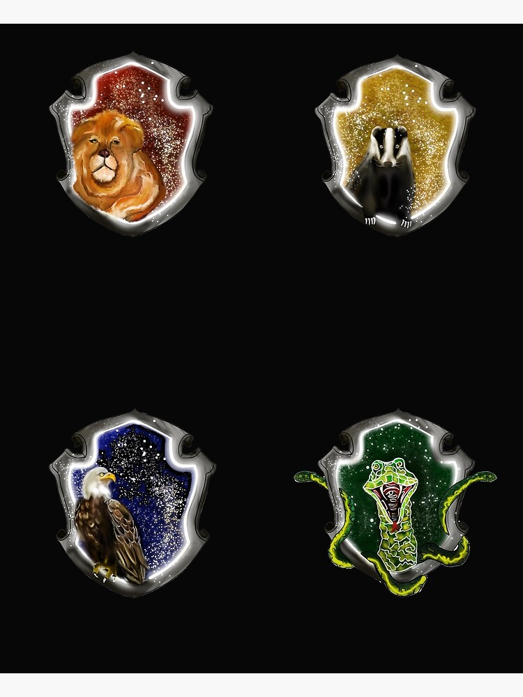 "4 animals crests" Poster for Sale by dusso | Redbubble