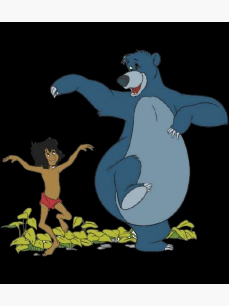 "Mowgli And Baloo Sticker" Poster for Sale by costablack | Redbubble
