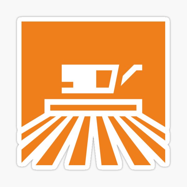 "combine harvester harvesting" Sticker by etraveler | Redbubble