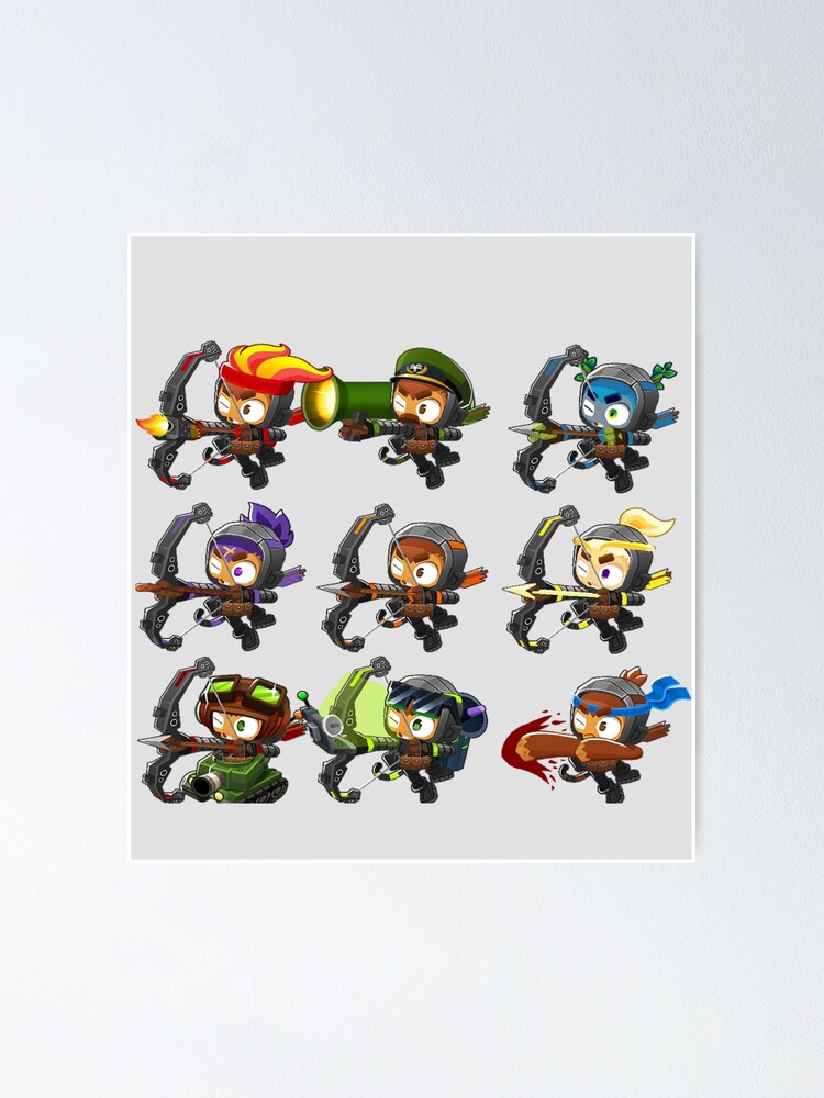 " Monkey Bloons Td 6" Poster for Sale by rajiinom | Redbubble