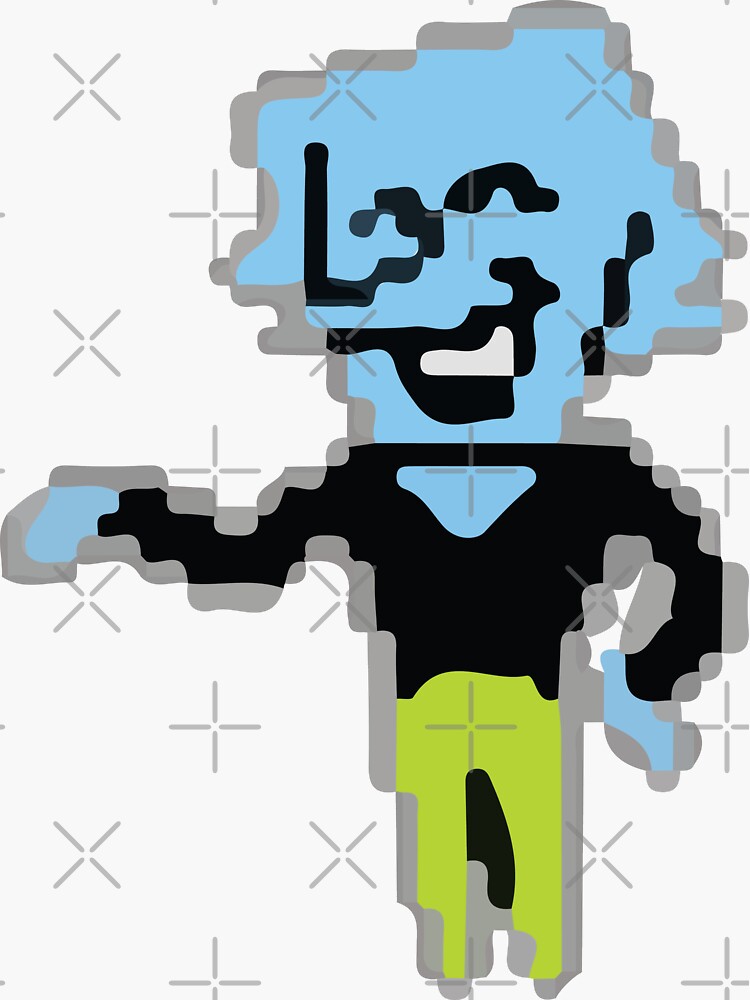 "Blue addison" Sticker by spamton-funny | Redbubble