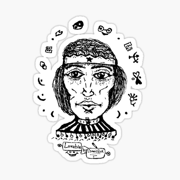 "lovable black face" Sticker by IsmailRizk | Redbubble