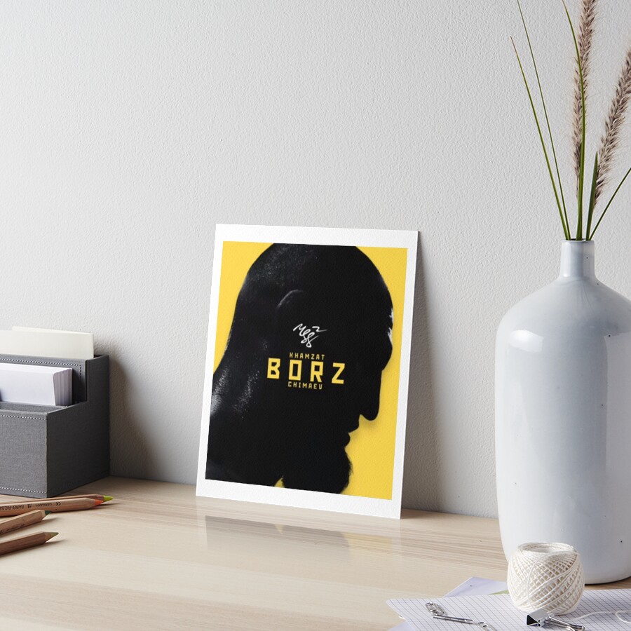 "Khamzat Chimaev BORZ - Chechen wolf " Art Board Print by ...