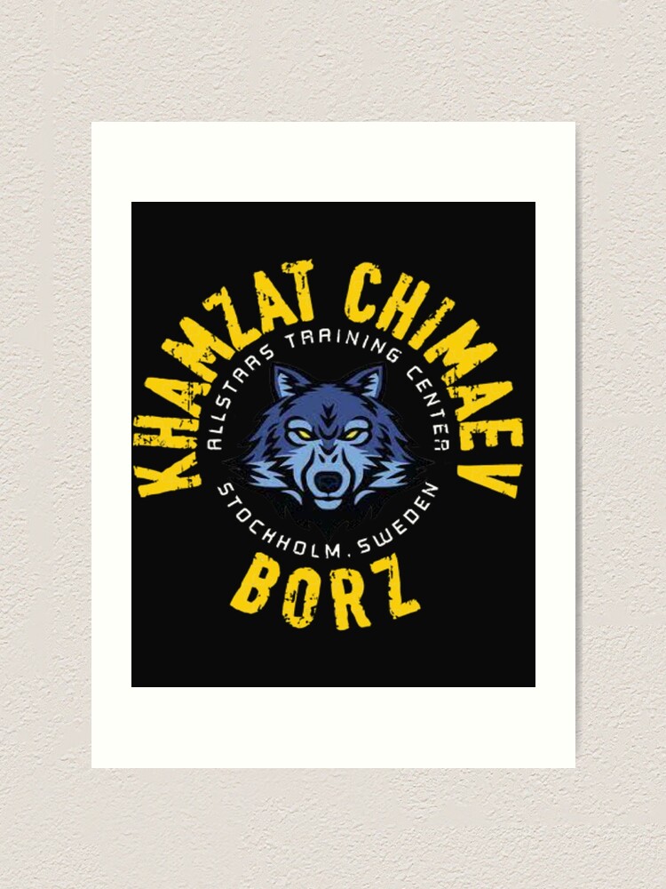 "Khamzat Chimaev BORZ - Chechen wolf " Art Print by VinlandDesign77 ...