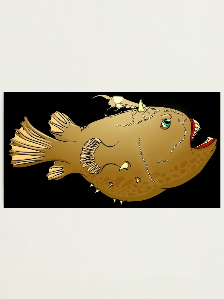 Lámina fotográfica «pez linterna cafe - pez de aguas profundas - pez ...