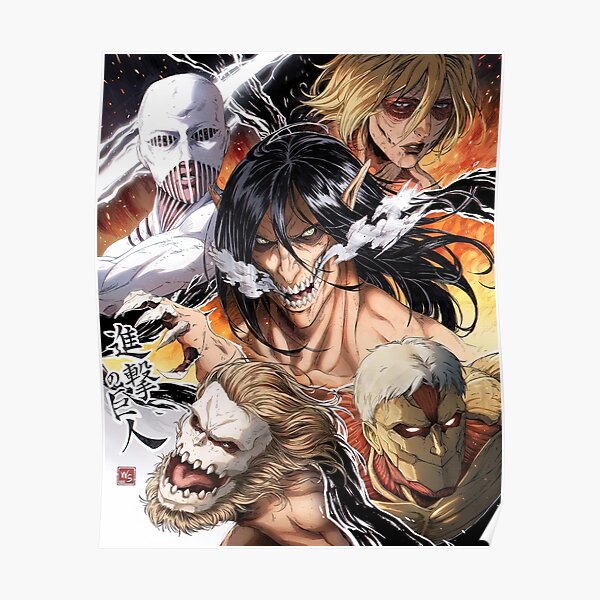 "Attack on Titan Titan Shifters" Poster for Sale by FanArtist14 | Redbubble