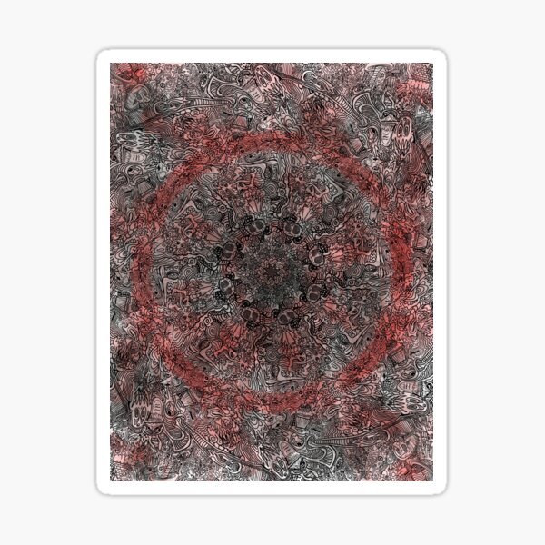 "Mental Mandala ( Damu )" Sticker by MrHaheInk | Redbubble
