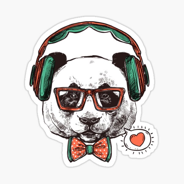 "DJ Bear" Sticker by LoudArtt | Redbubble