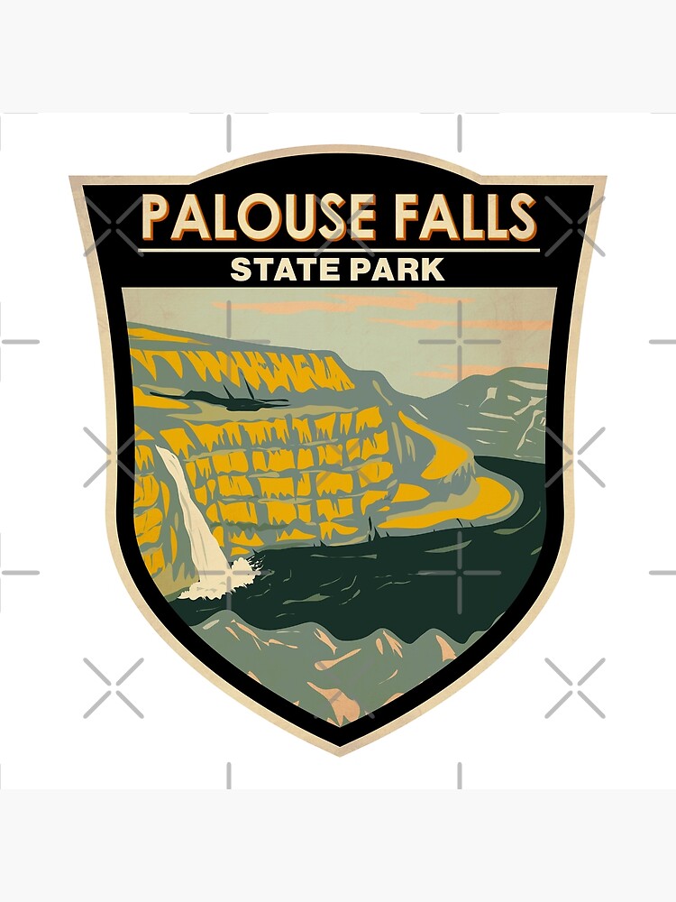 "Palouse Falls State Park Washington Badge" Poster for Sale by ...