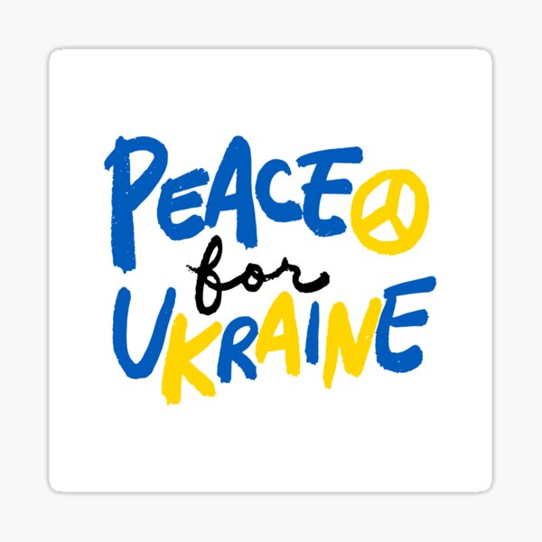 "Peace for Ukraine" Sticker by lexiszaf | Redbubble