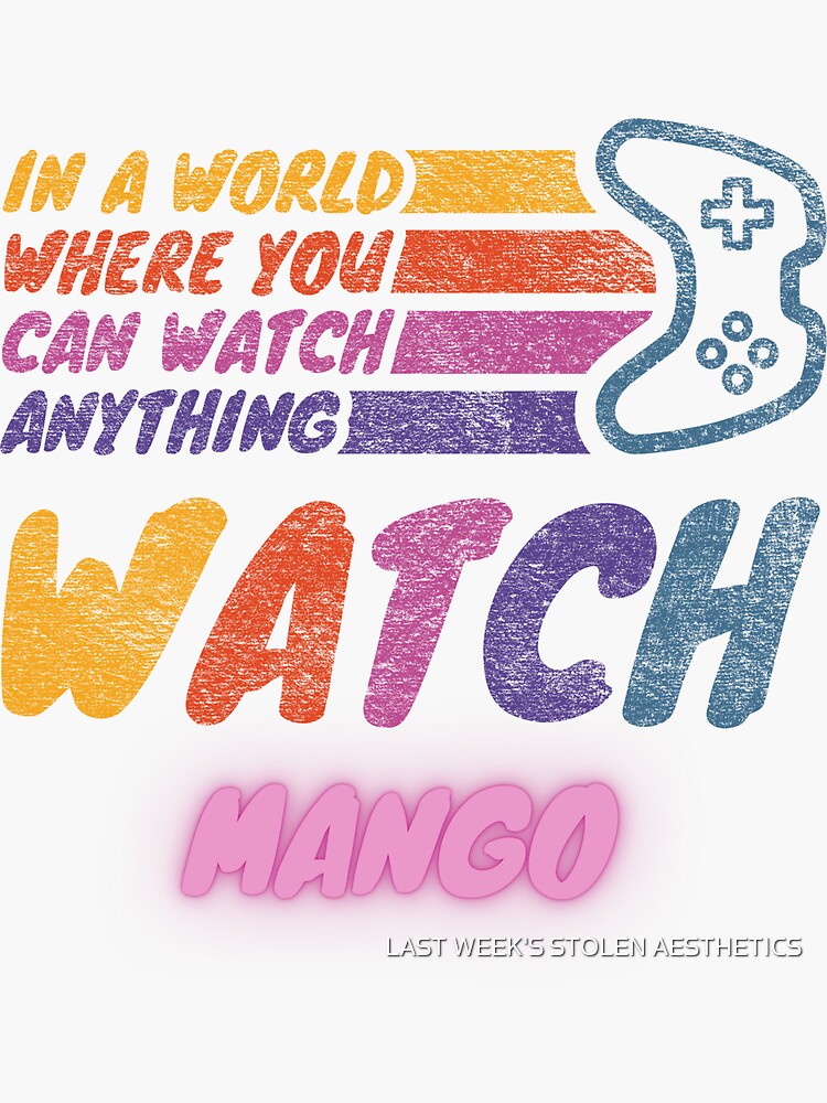 "Watch Mango twitch streamer youtuber" Sticker by SRanabhat | Redbubble