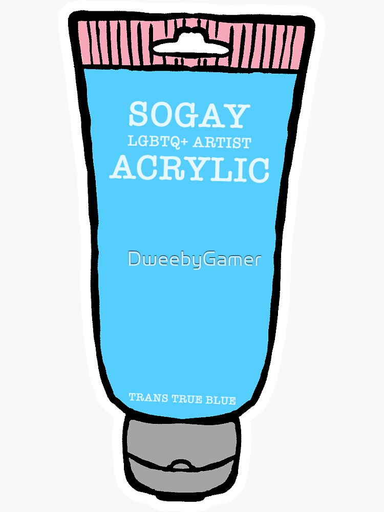 "Trans True Blue Acrylic" Sticker for Sale by DweebyGamer | Redbubble