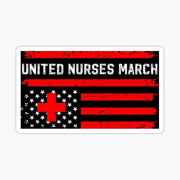"Million nurse march 2022" Sticker by World-Arty | Redbubble