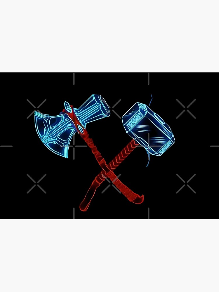 "Stormbreaker and Mjolnir" Poster for Sale by Shariko | Redbubble