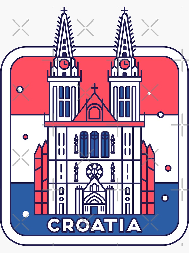 "Croatia Travel Sticker | Global" Sticker by designsbydiana7 | Redbubble