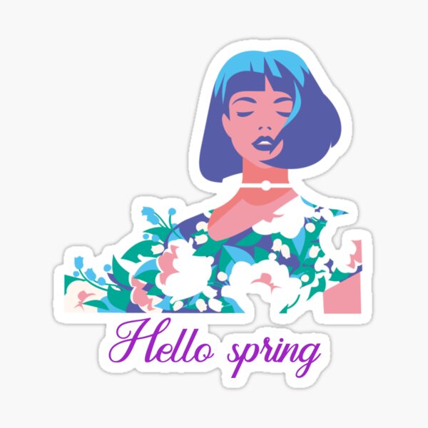 "Hello spring memes ___ hello spring quotes " Sticker by Nehal4 | Redbubble