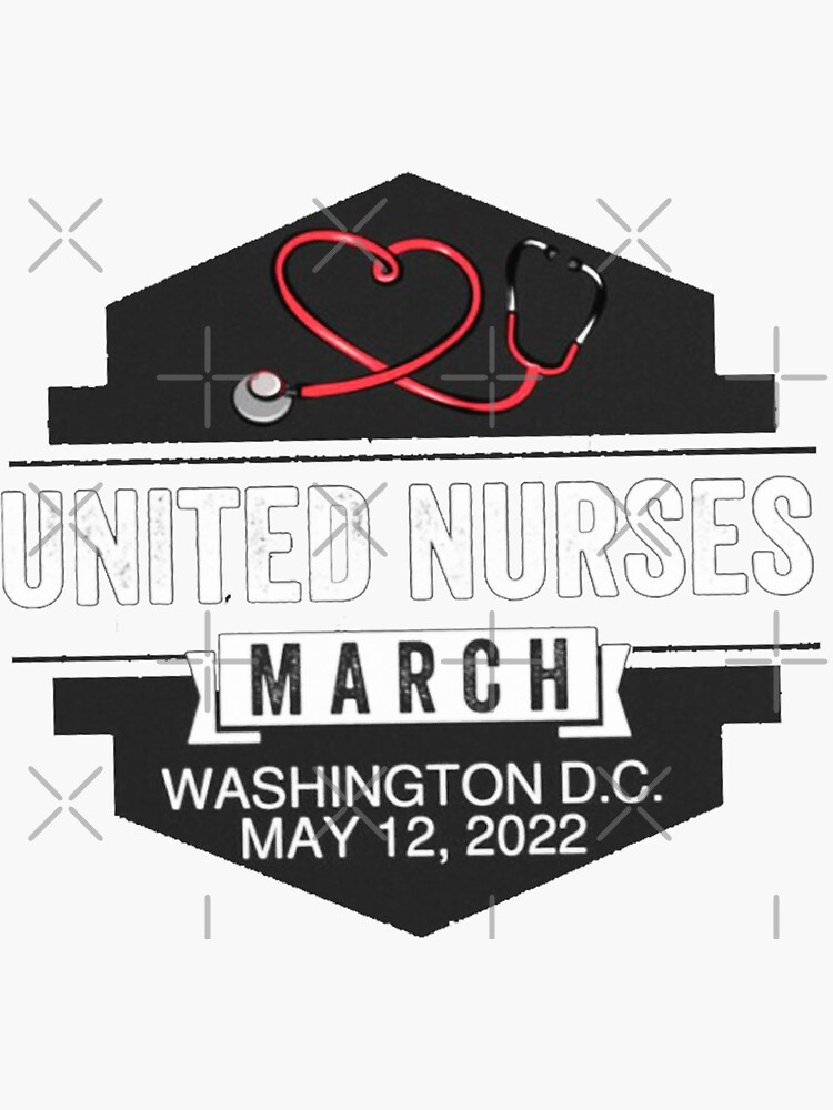 " Million nurse march 2022" Sticker by World-Arty | Redbubble