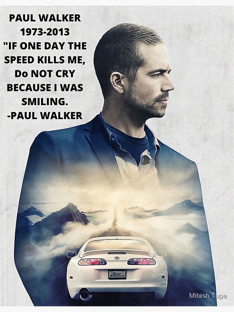 "Paul Walker" Poster for Sale by Mitesh21 | Redbubble