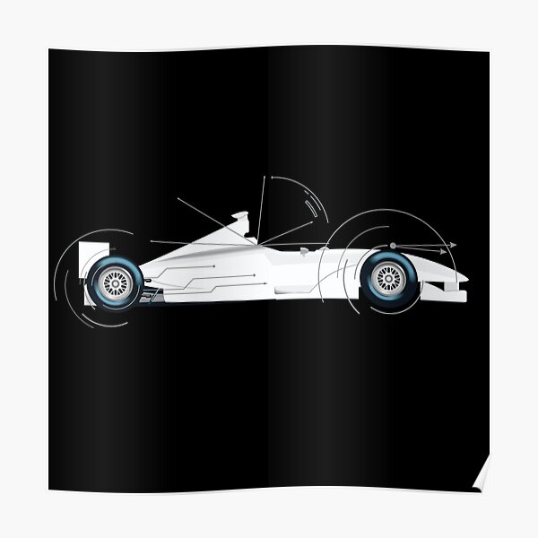 "Formula 1 White" Poster for Sale by origato | Redbubble
