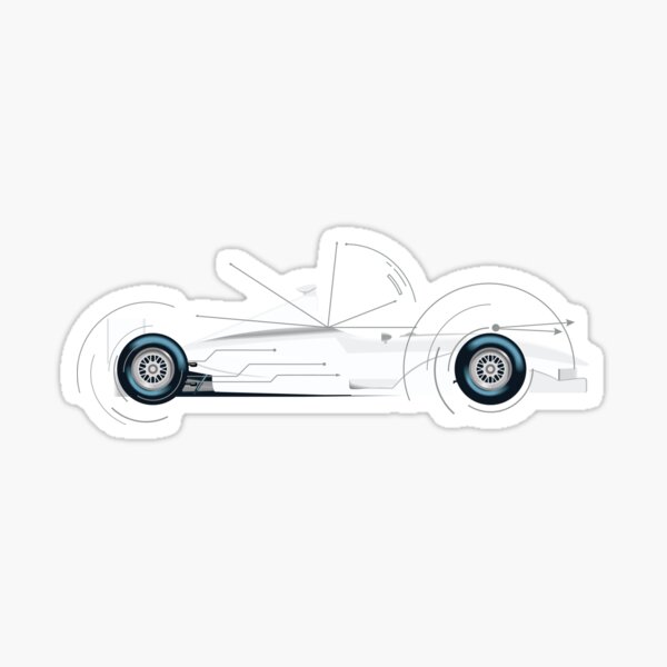 "Formula 1 White" Sticker by origato | Redbubble