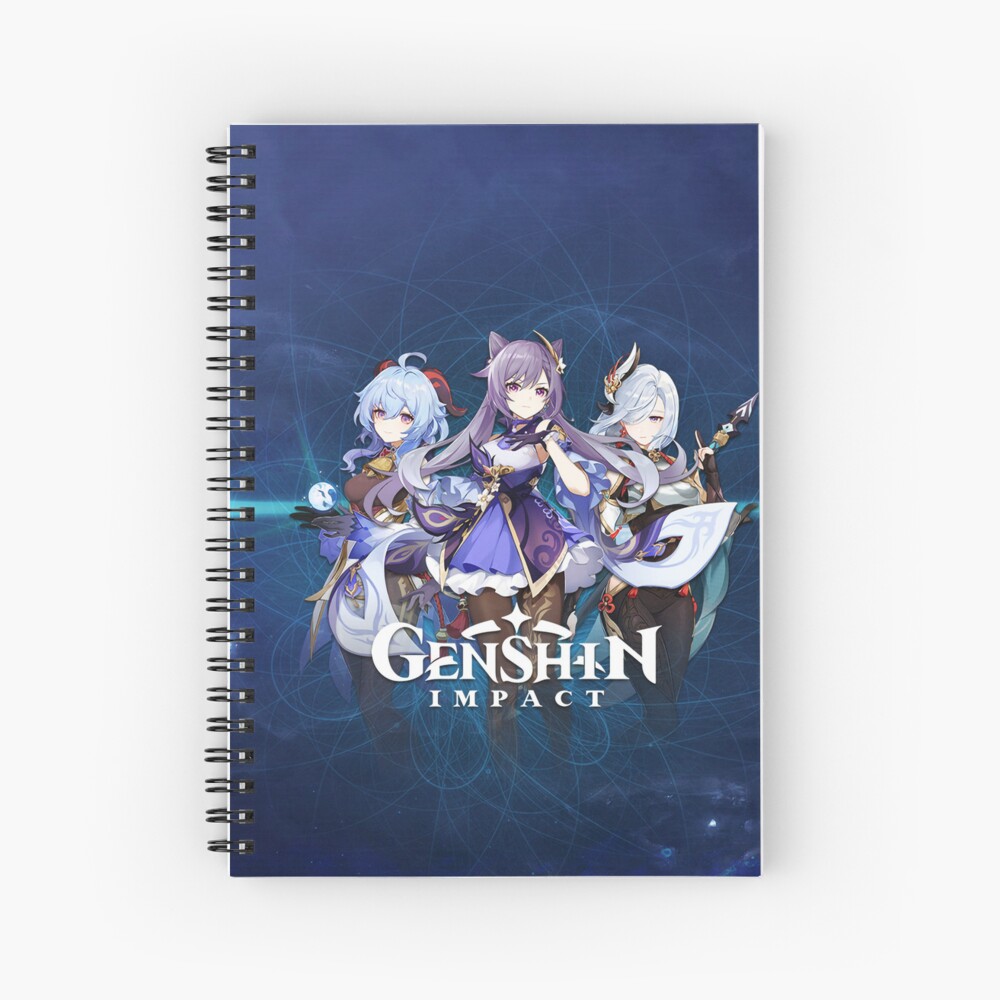 "Genshin Impact Team Blue V1" Spiral Notebook by genshinwaifus | Redbubble
