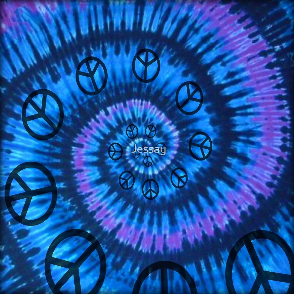"Spiral Peace Sign Tie Dye" by Jessay | Redbubble