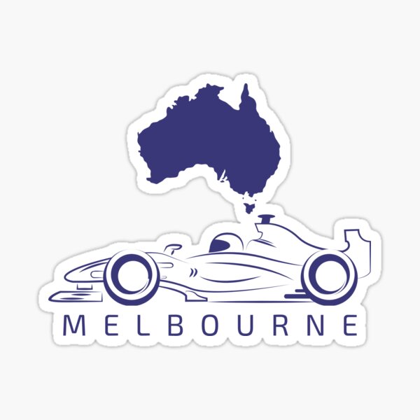 "MELBOURNE GRAND PRIX" Sticker by Bestodesign18 | Redbubble