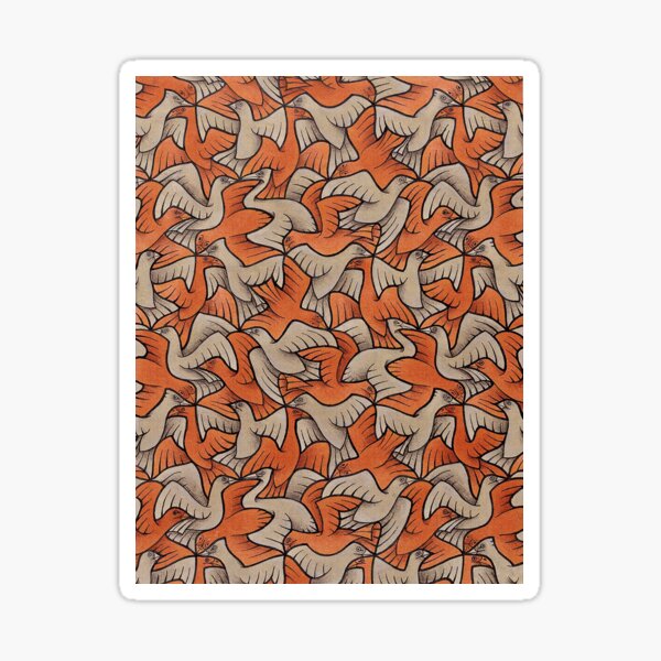 "M.C. Escher" Sticker by Zarrix-rayan | Redbubble
