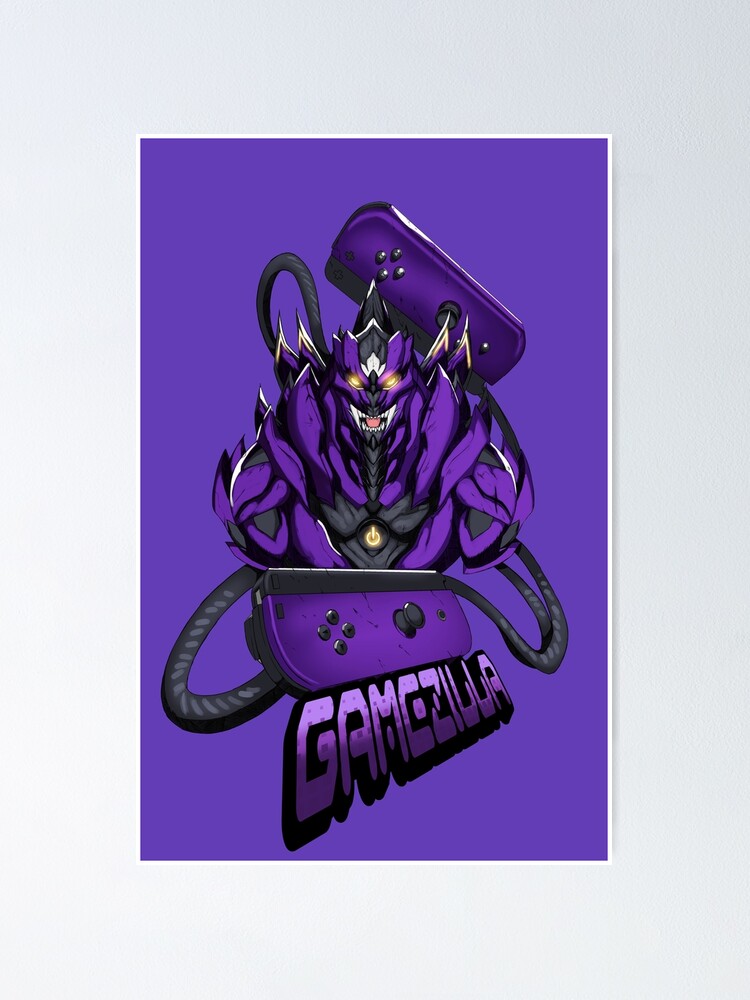Póster «Kaiju - Monstruo Gamezilla (Púrpura)» de Xonaar17Art | Redbubble