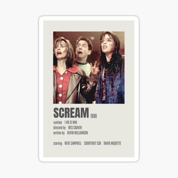 "Scream 1996 Polaroid Poster 3" Sticker for Sale by brookeisanerd ...
