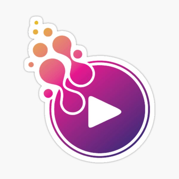 "play button" Sticker by ayrosoarts | Redbubble