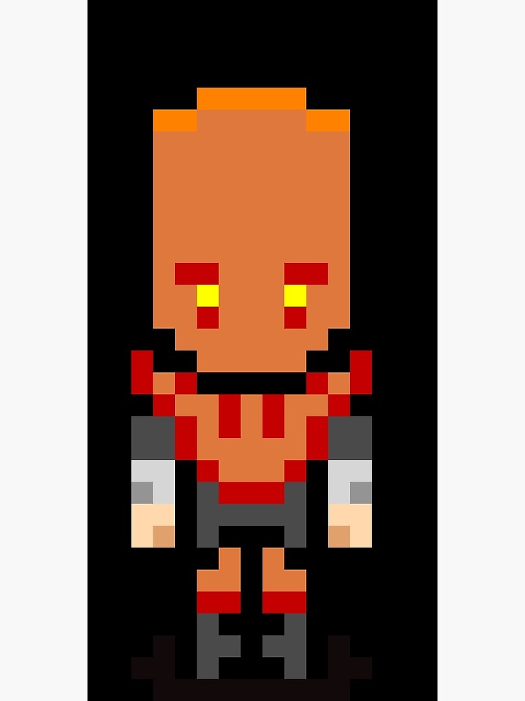 "Retro Pixel Art Style Foot Soldier (Orange)" Art Print for Sale by ...