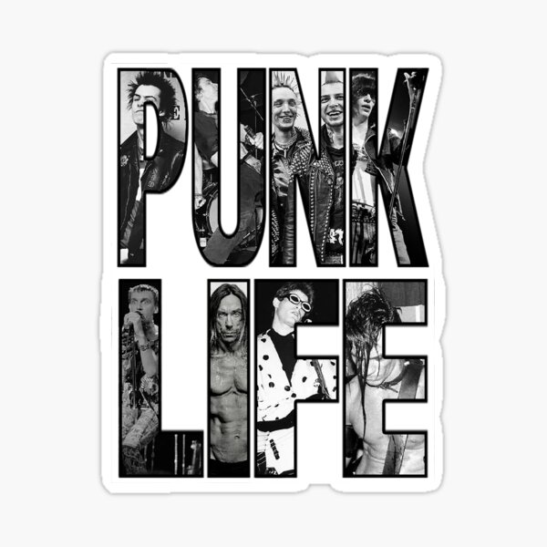 "Punk Life" Sticker by HaackShack | Redbubble