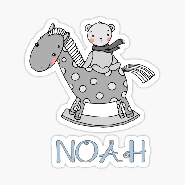 "NOAH / name illustration" Sticker by FSImages | Redbubble