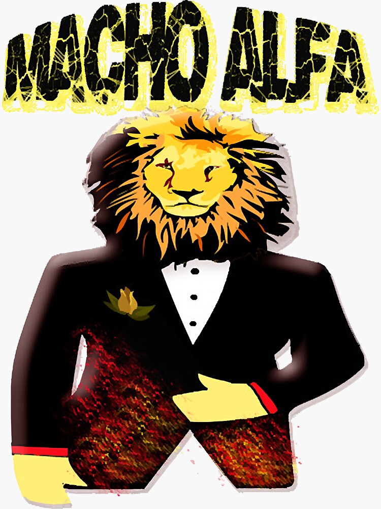 "Tiger Macho Alfa Funny Desing Full color " Sticker by Matthew1508838 ...