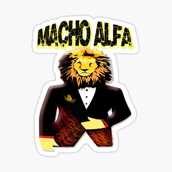 "Tiger Macho Alfa Funny Desing Full color " Sticker by Matthew1508838 ...